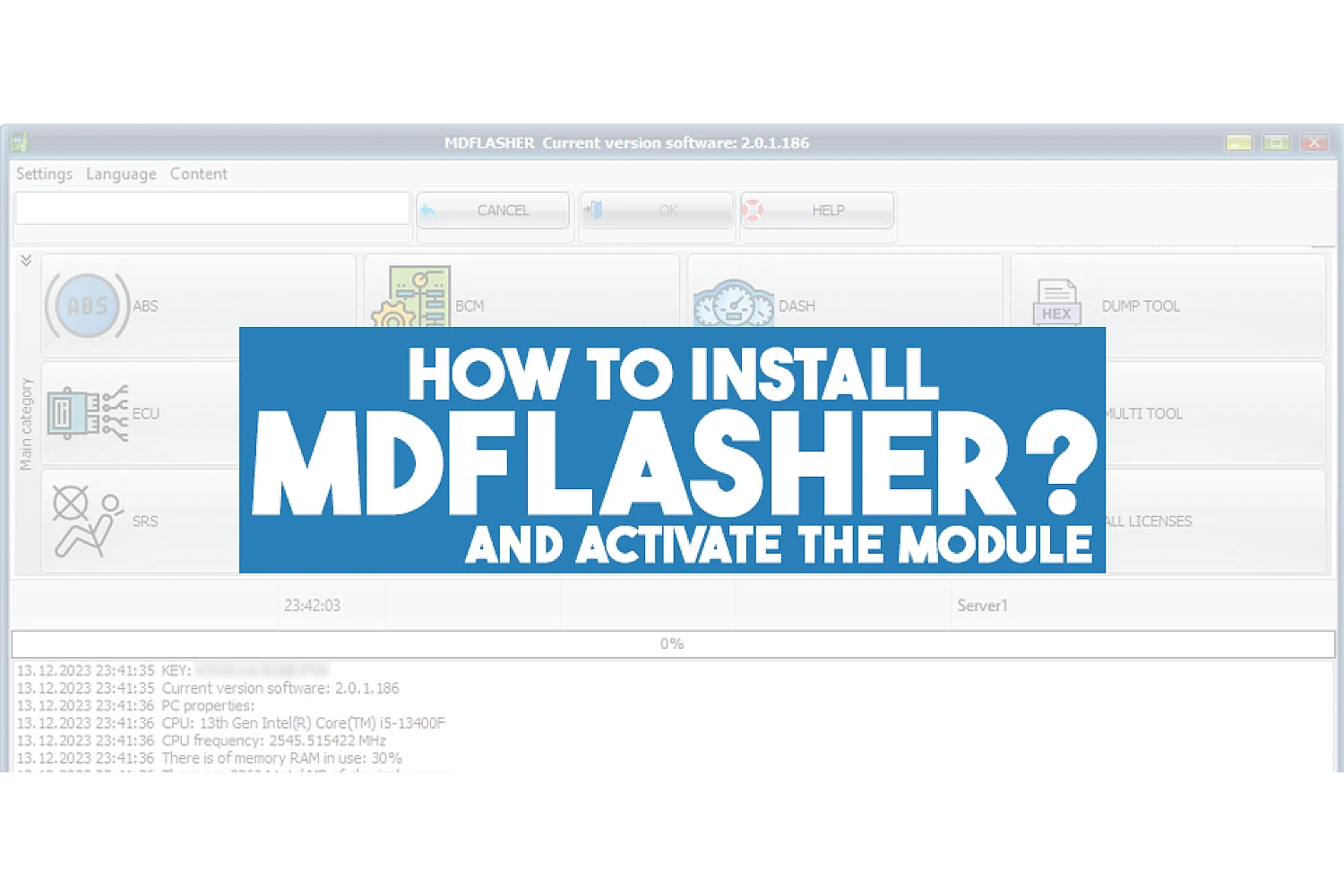 Installation and activation MDflasher